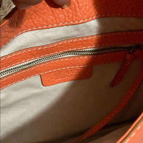 Michael Kors | Bags | Michael Kors Melon Pebble Leather Shoulder Bag ...